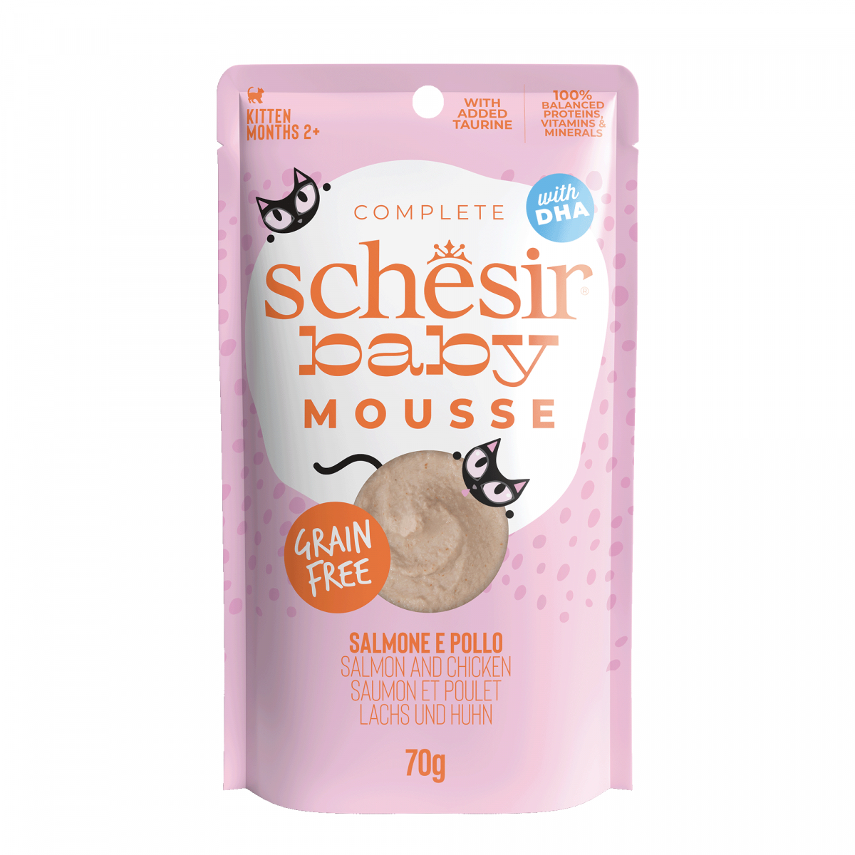 Schesir Baby mousse au saumon et au poulet chaton - RIVADA